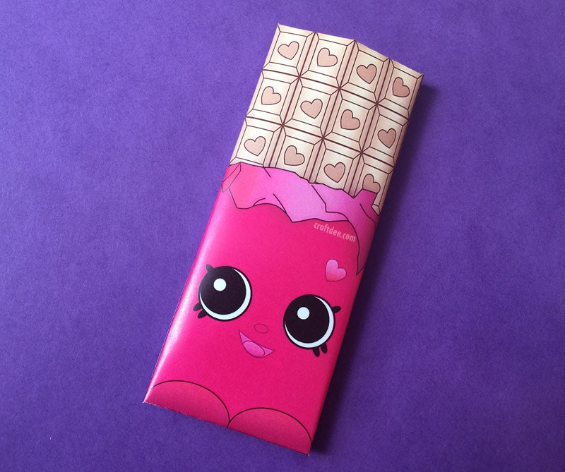 Cheeky Chocolate Wrappers PINK - Shopkins Birthday Day Party - Etsy