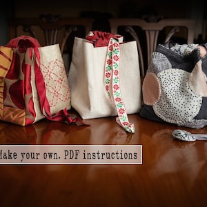 Reversible Japanese Rice Bag/komebukuro PDF Pattern, Instant Download ...