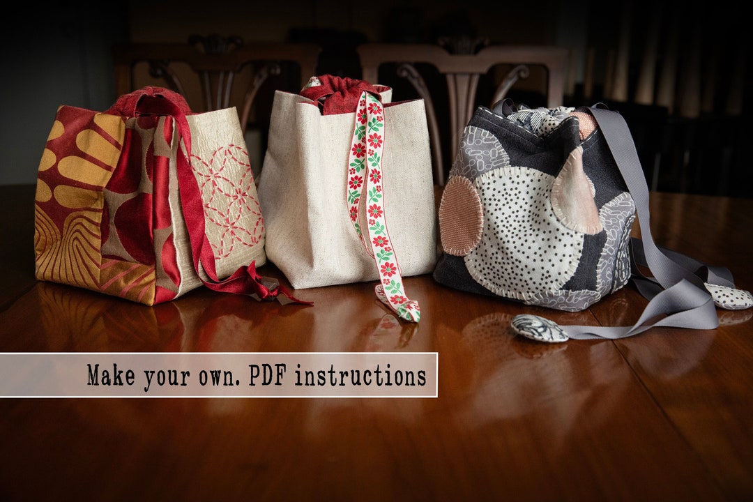 Reversible Japanese Rice Bag/komebukuro PDF Pattern, Instant Download ...