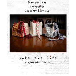 Reversible Japanese Rice Bag/komebukuro PDF Pattern, Instant Download ...