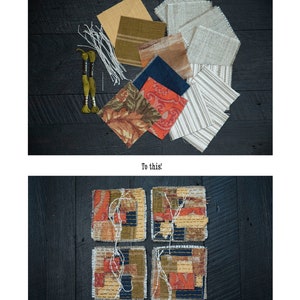 Sewing Tutorial for Japanese Boro-inspired Patchwork Coasters W/sashiko ...