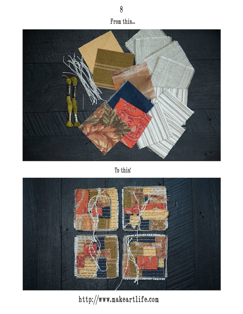 Sewing Tutorial for Japanese Boro-inspired Patchwork Coasters - Etsy