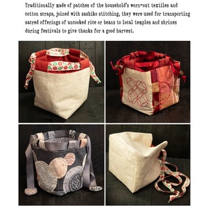 Reversible Japanese Rice Bag/komebukuro PDF Pattern, Instant Download ...