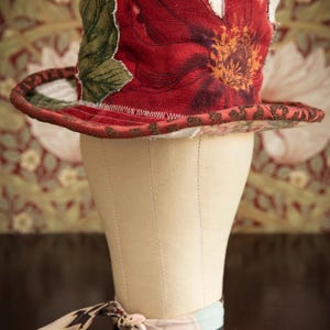 Flamboyant Floral Fabric Top Hat. Reversible Boho Patchwork and ...