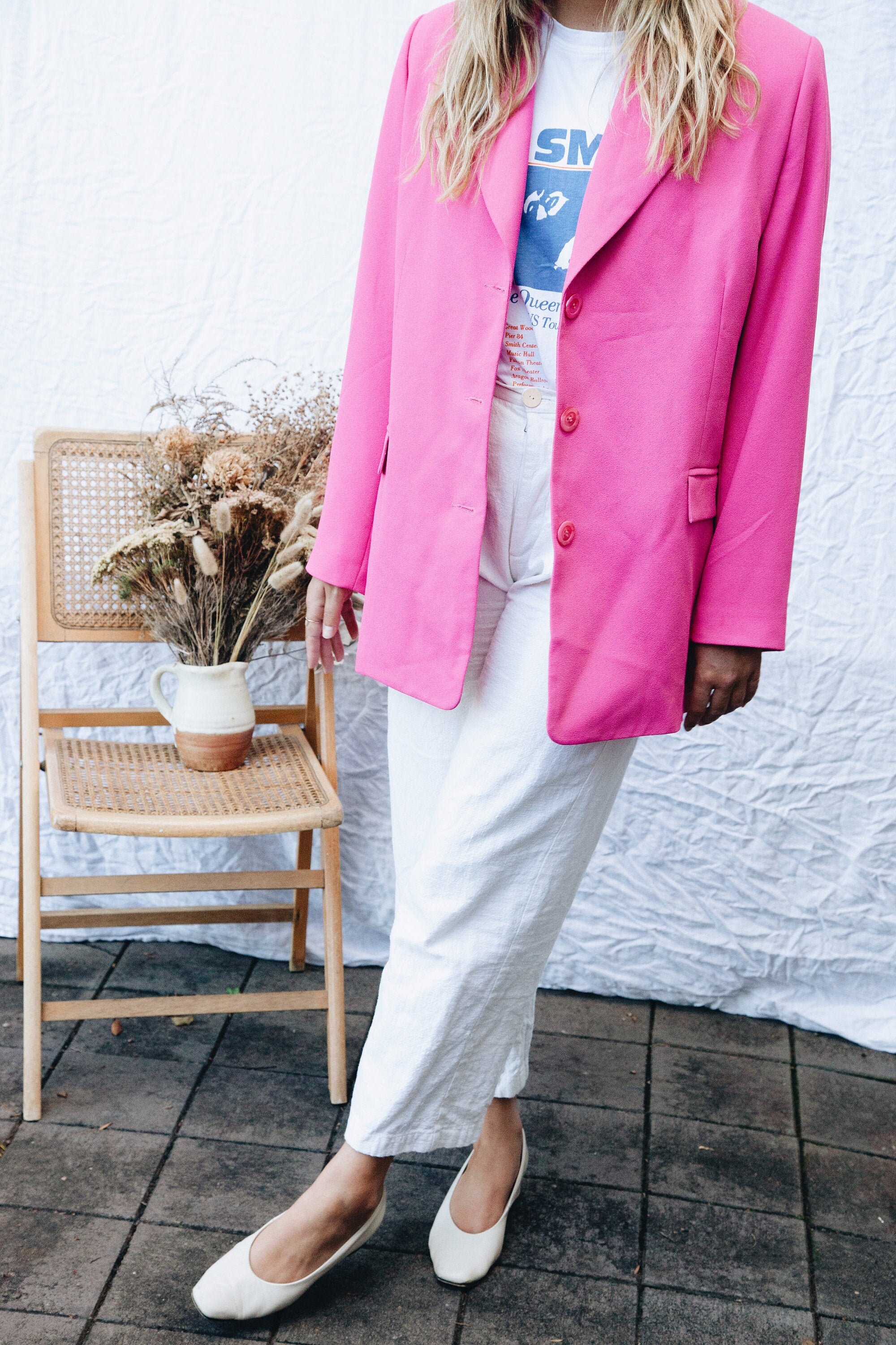 Vintage 80s // Pink Suit Jacket // BLAZER // OVERSIZED // | Etsy