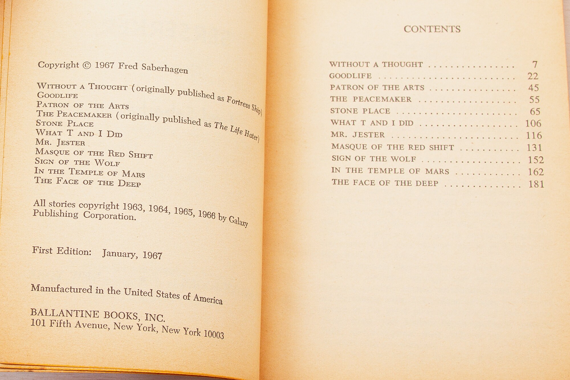 BERSERKER ( Fred Saberhagen, 1967, First Edition ) Vintage 60s Sci Fi ...