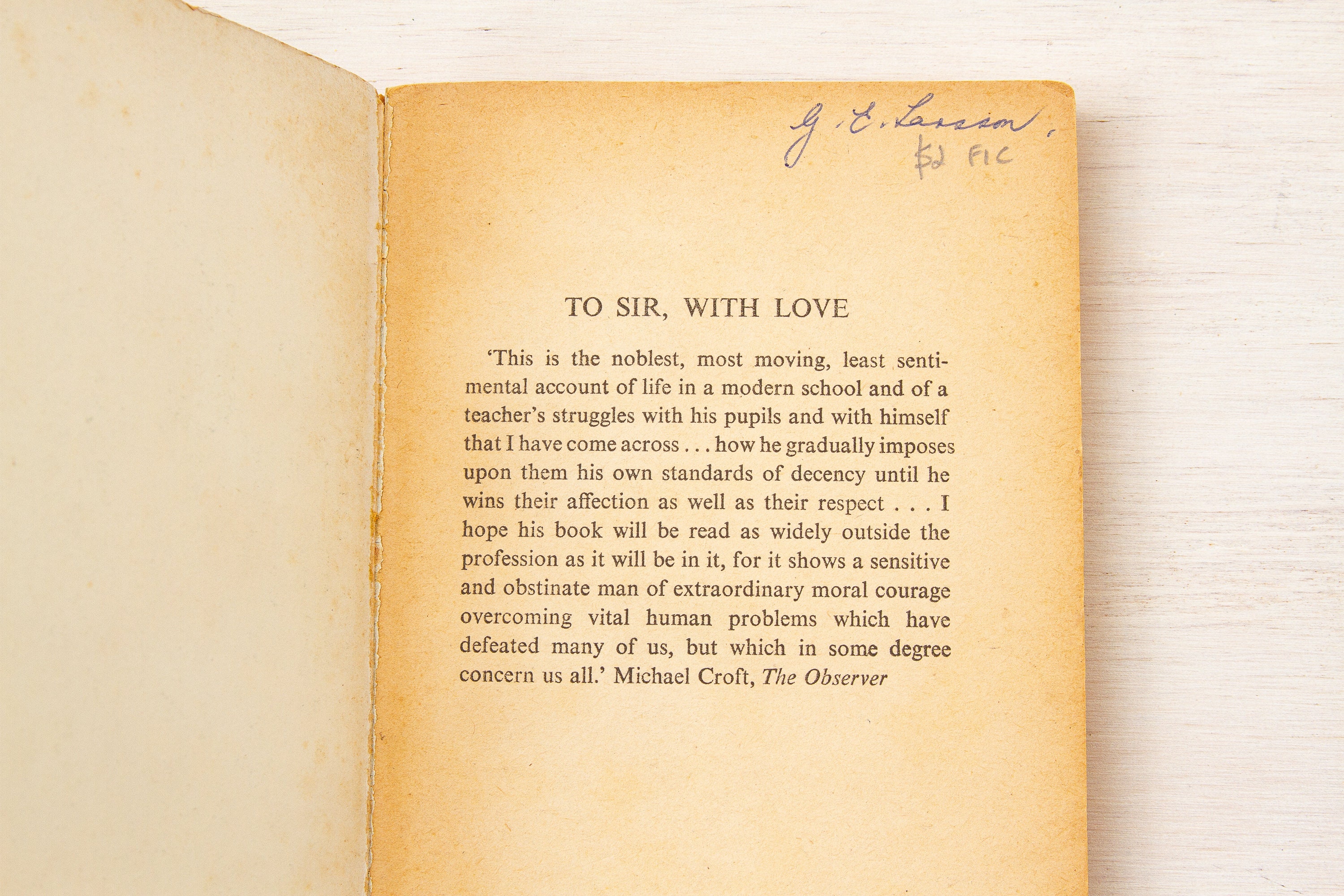 To Sir With Love 1962 E.R. Braithwaite Vintage Paperback - Etsy