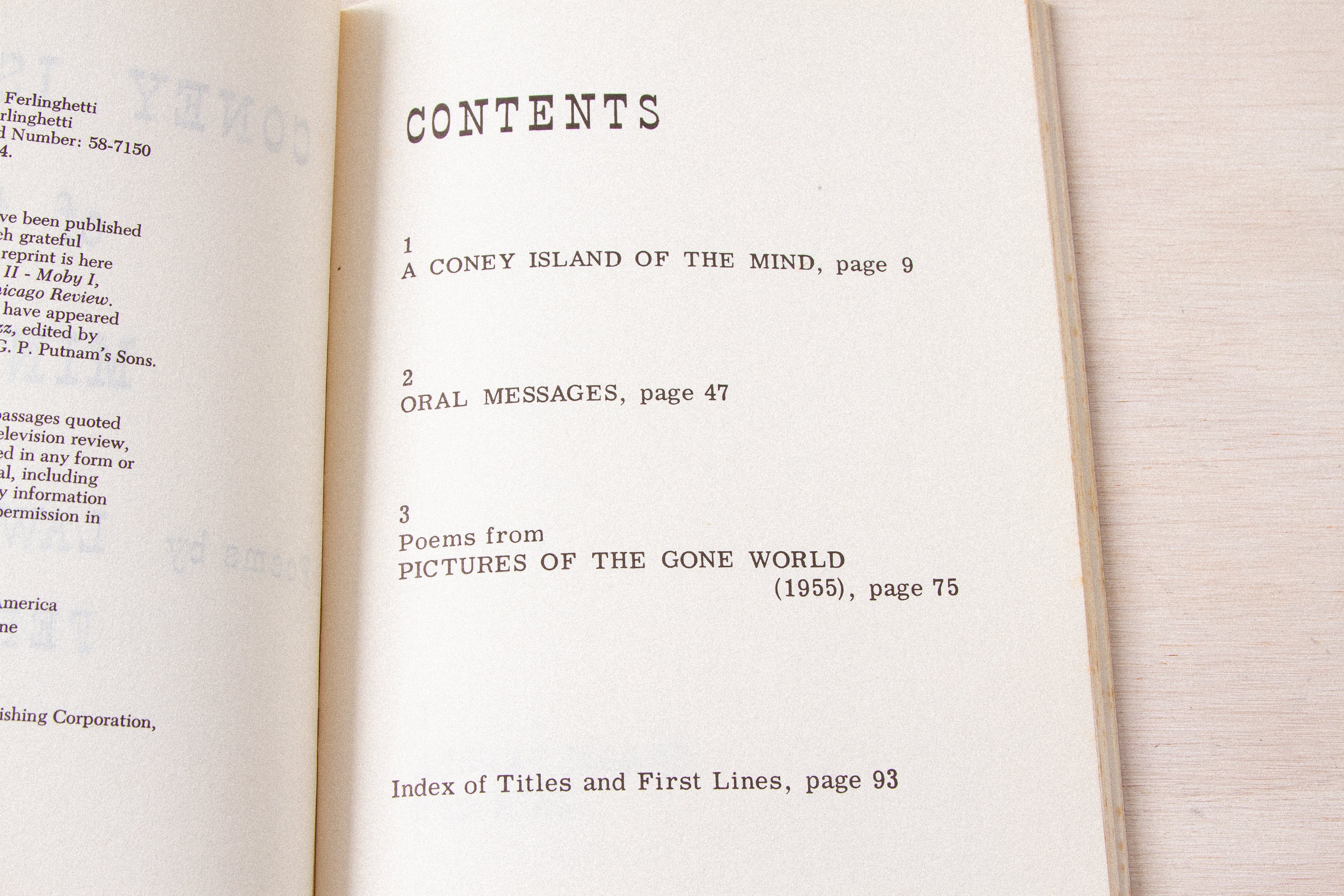 A Coney Island of the Mind: Poems by Lawrence Ferlinghetti (1958 ...