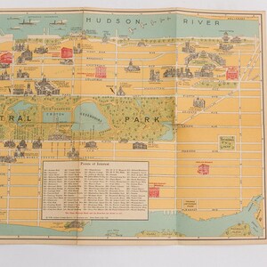 Rare Map of Manhattan Circa 1920s | Chase National Bank 1928 - Etsy