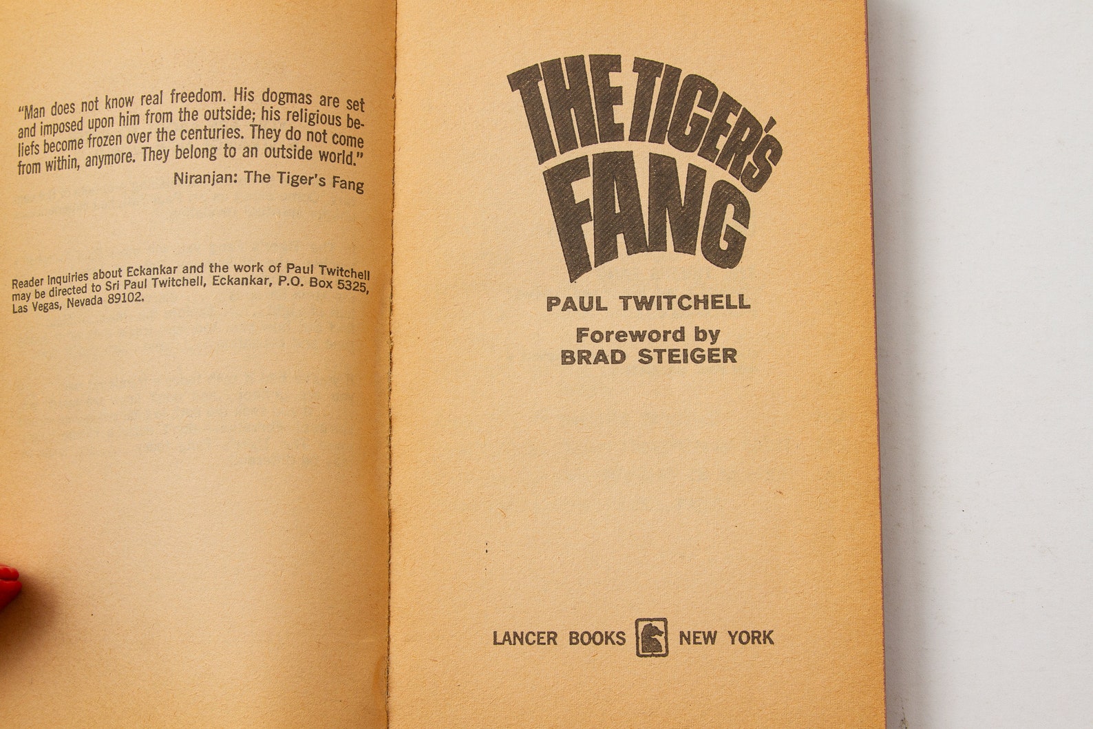 The Tiger's Fang Paul Twitchell 1969 ECKANKAR | Etsy