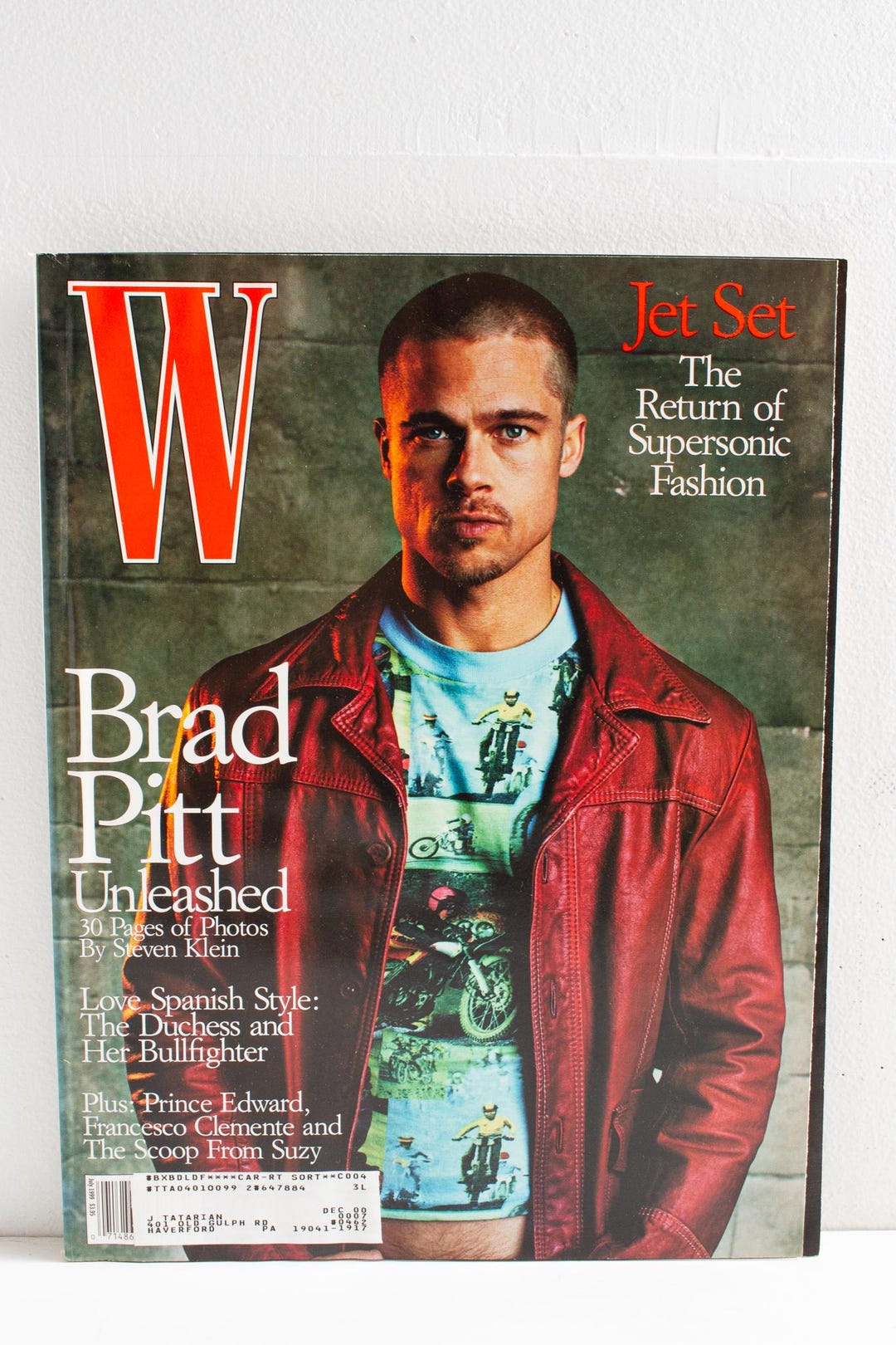 Vintage W Magazine (july, 1999) Brad Pitt Cover | 90s Fight Club Y2K - Etsy