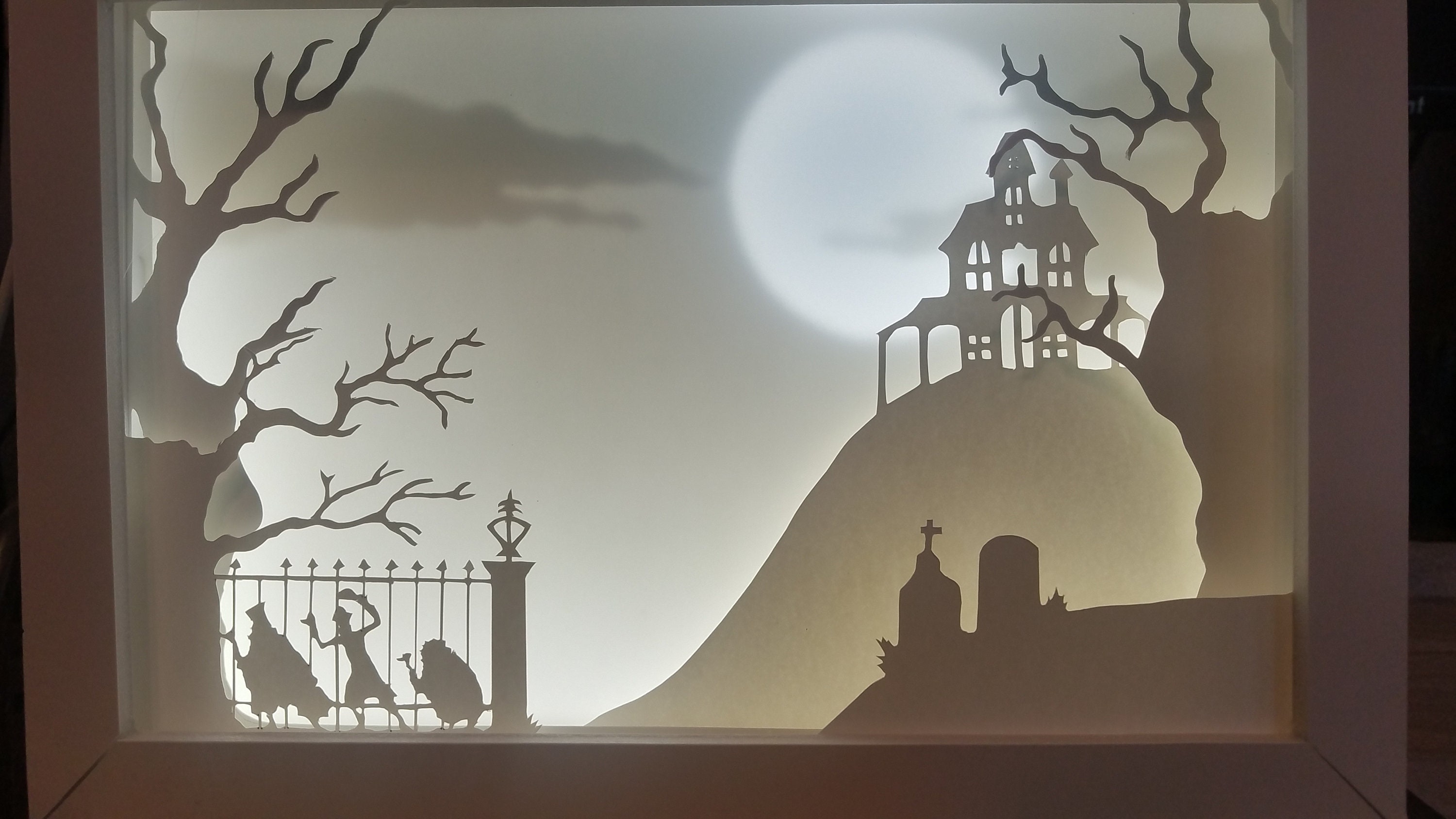 Hitchhiking Ghosts / LED Night Light / Shadow boxes / Unique | Etsy