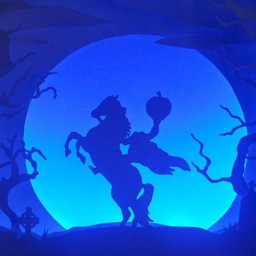 Headless Horseman Halloween Art | Etsy