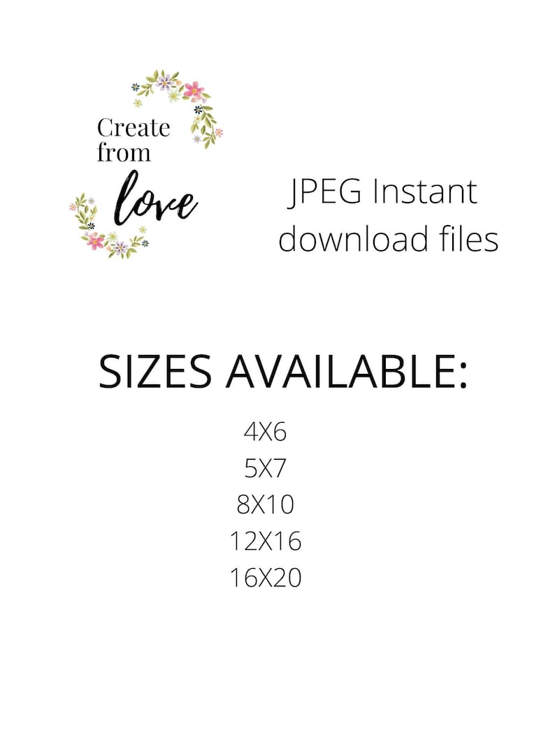 Create From Love Instant Download Art/wall Print. Home Decor. Wall Art ...