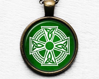 Celtic Knot Key Pendant Sterling Silver Charm Irish | Etsy