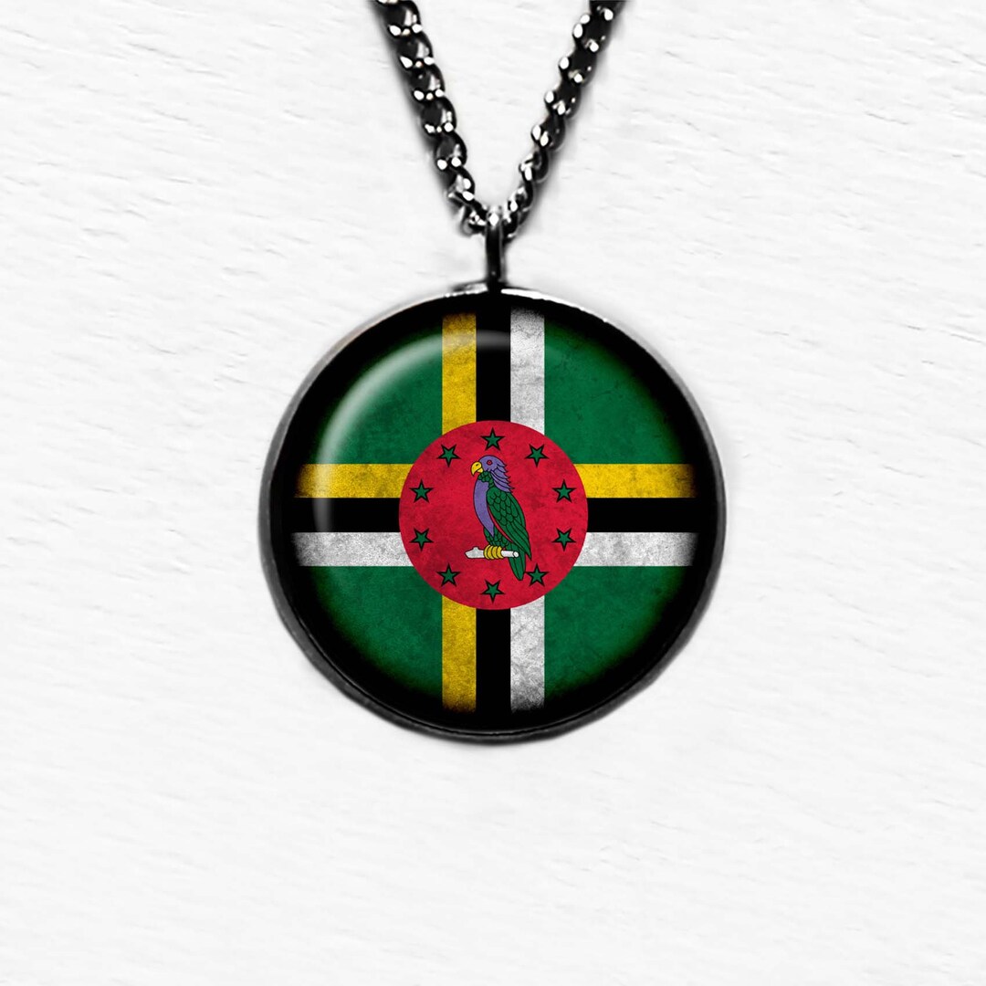 Dominica Dominican Dominiquais Flag Pendant & Necklace - Etsy