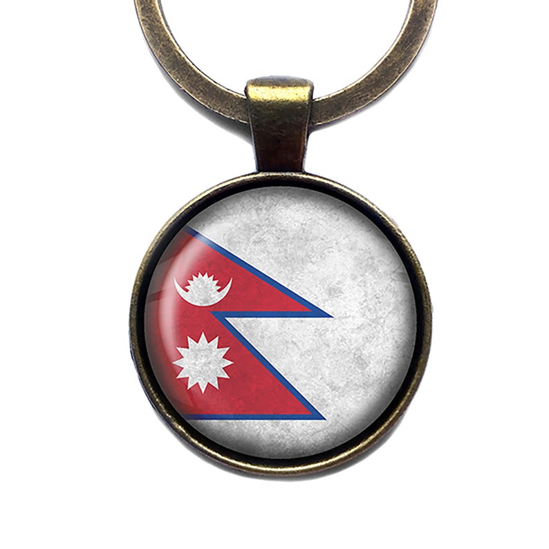 Nepal Nepalese Flag Keychain Keyring - Etsy