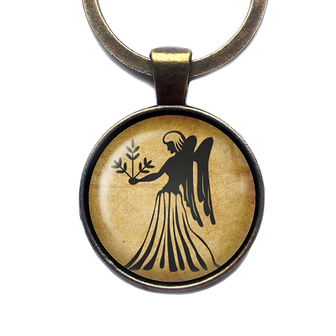 Zodiac Symbol Astrology Virgo Keychain Keyring - Etsy