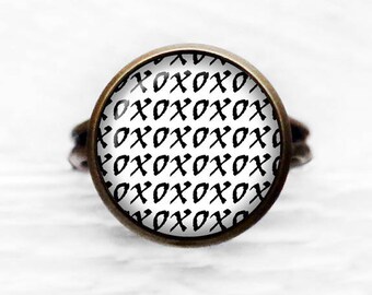 xoxo Ring 14K Gold /Rose Gold-Filled /Sterling Silver Hugs