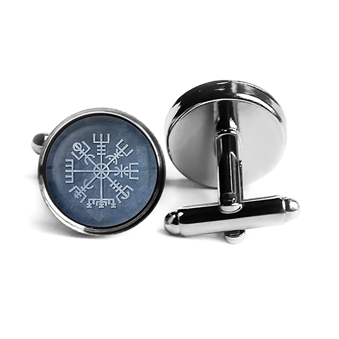 Viking Runes Vegvisir Viking Compass Cufflinks - Etsy