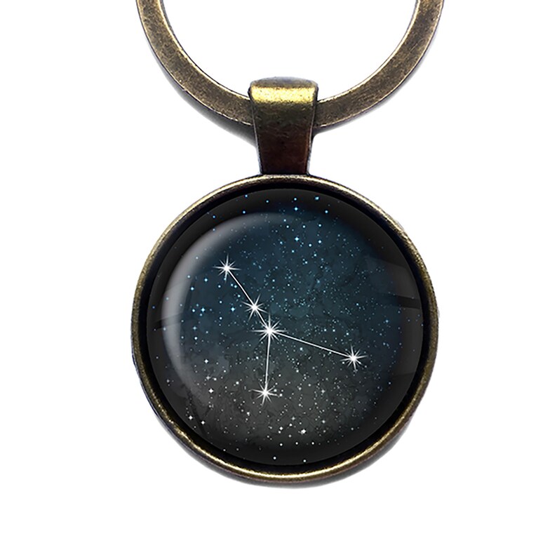 Zodiac Symbol Astrology Cancer Star Constellation Keychain - Etsy