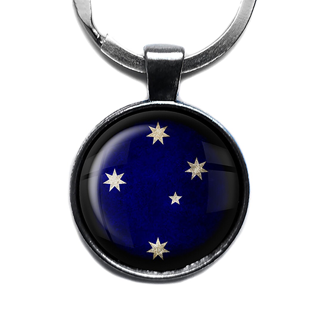 Australia Australian Southern Cross Flag Keychain Keyring - Etsy