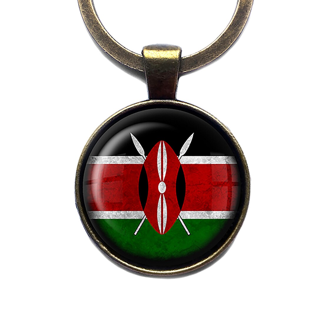Kenya Kenyan Flag Keychain Keyring - Etsy