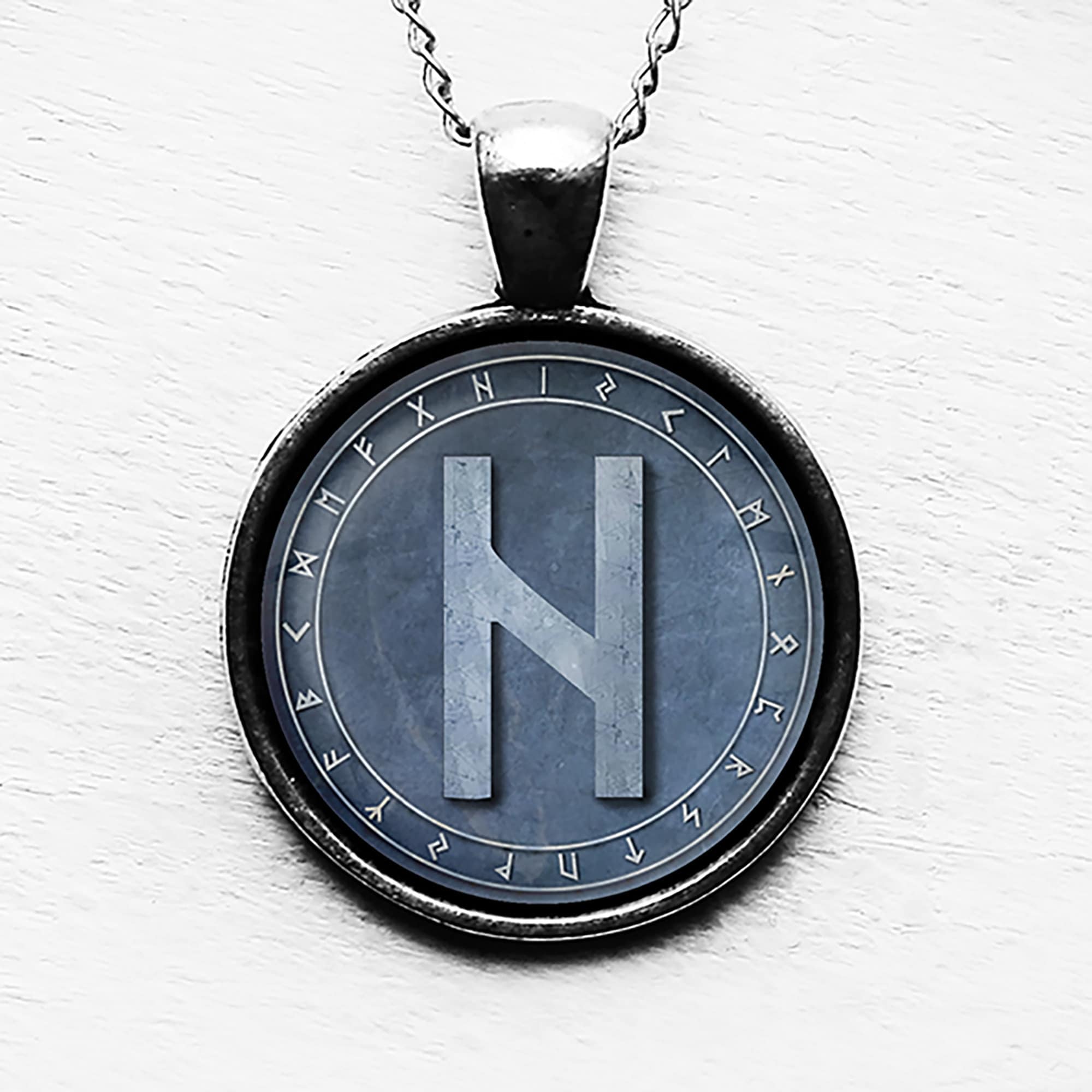 Viking Runes Elder Futhark Rune Circle H Hagalaz Air Pendant & | Etsy