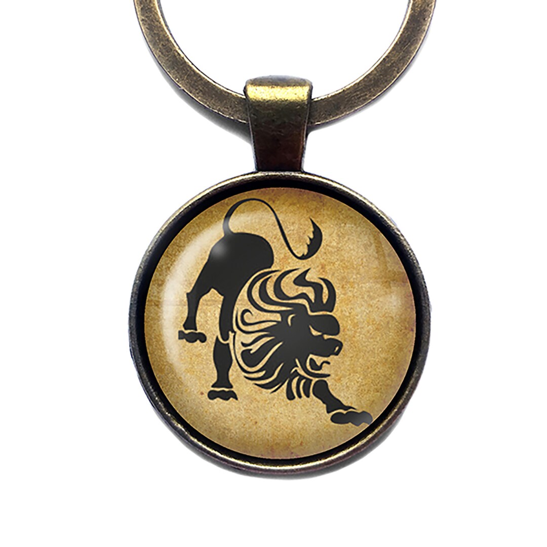 Zodiac Symbol Astrology Leo Keychain Keyring - Etsy