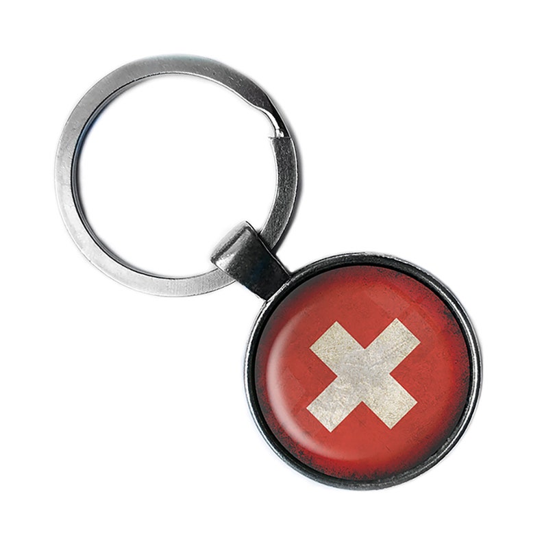Switzerland Swiss Flag Keychain Keyring - Etsy