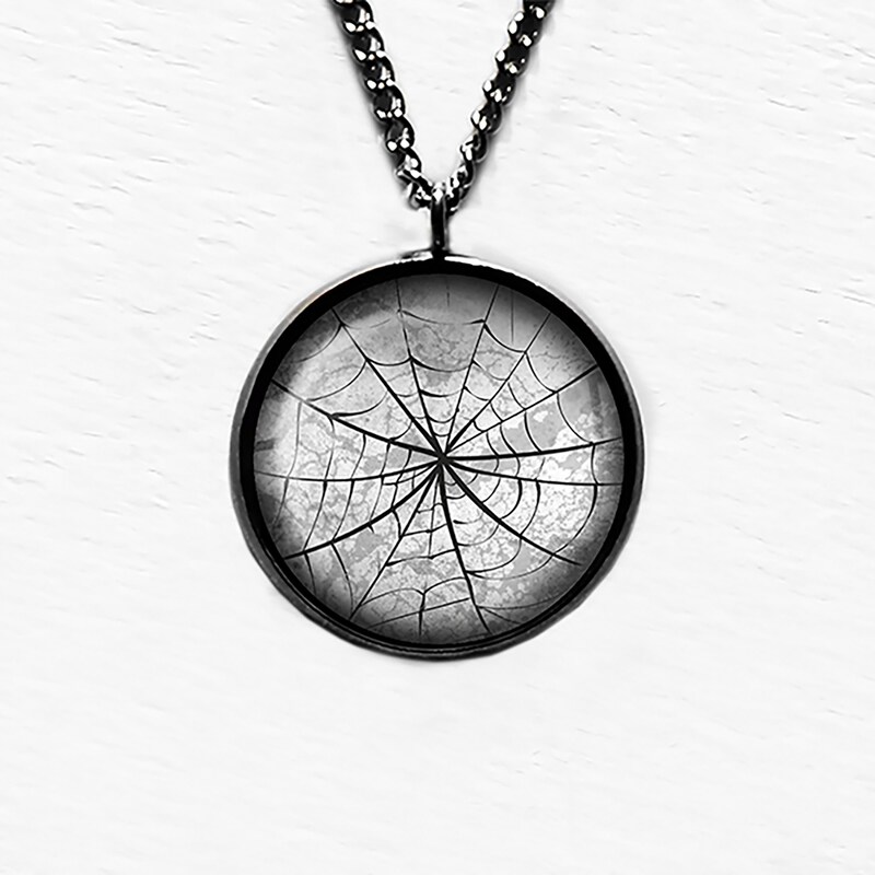 Spider Web Necklace - Etsy