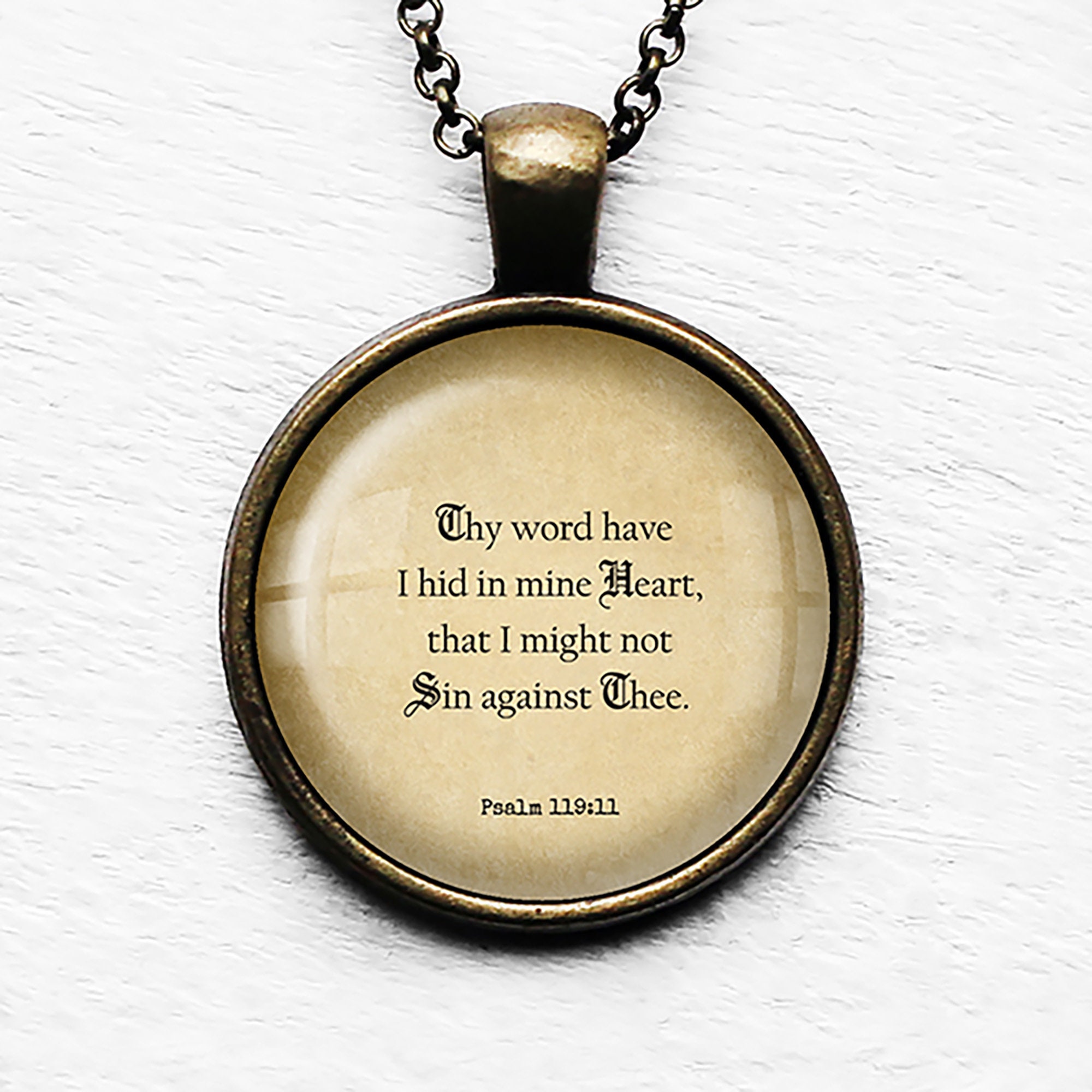 Psalm 119:11 thy Word Have I Hid in Mine Heart That I | Etsy