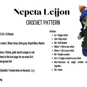 Nepeta Homestuck Crochet Doll Pattern Only - Etsy
