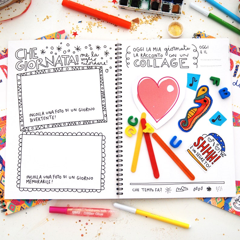 Logbook | Writing, Drawing and Collage Activity Book for Adults and ...