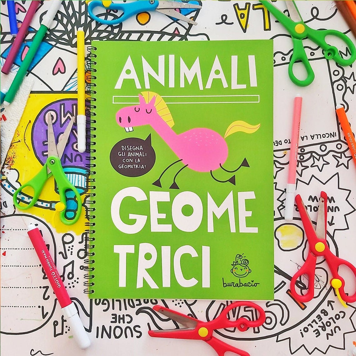 Geometric Animals Activity Book for Children to Learn How to - Etsy