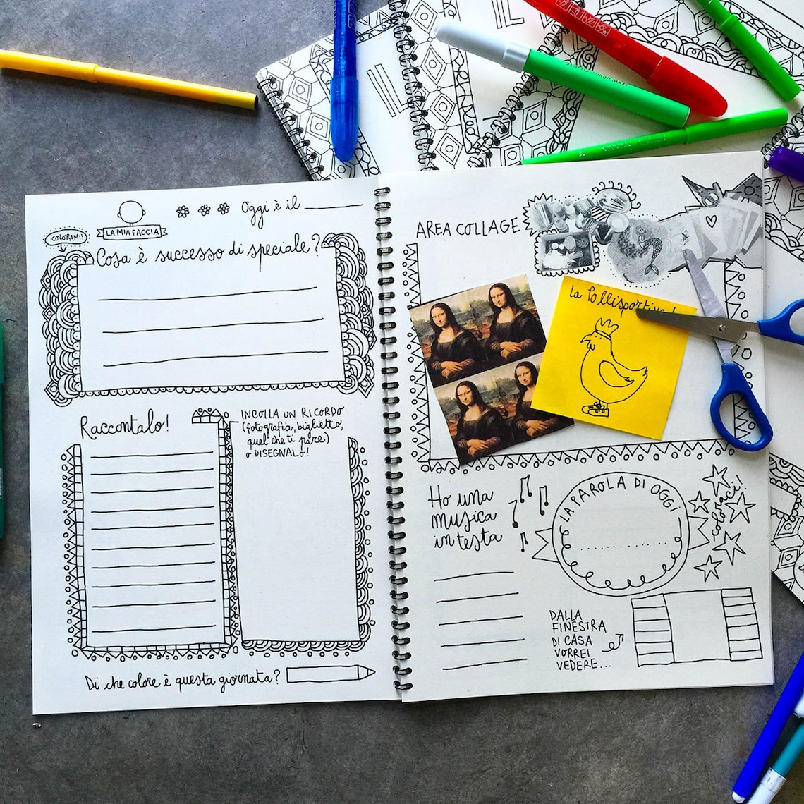Logbook Writing Drawing and Collage Activity Book for - Etsy