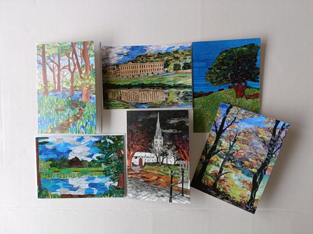 Greetings Cards of Textile Art Scenes: Blank Note Cards, Sold in Sets ...