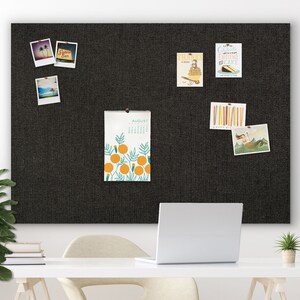 60" X 40" Pin Board BLACK FABRIC | Frameless Pin Board | Bulletin Board ...