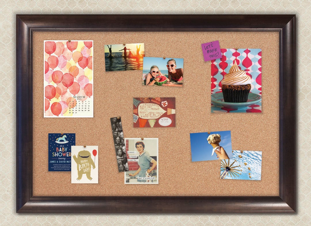Framed Cork Board | Cork Board | Cork Bulletin Board - Weston Espresso ...