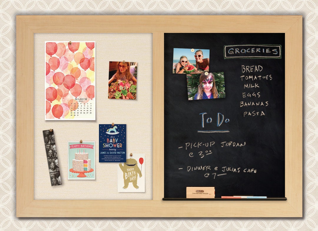 Chalk Combo Board | Chalk + Bulletin Board | Chalkboard Combo ...