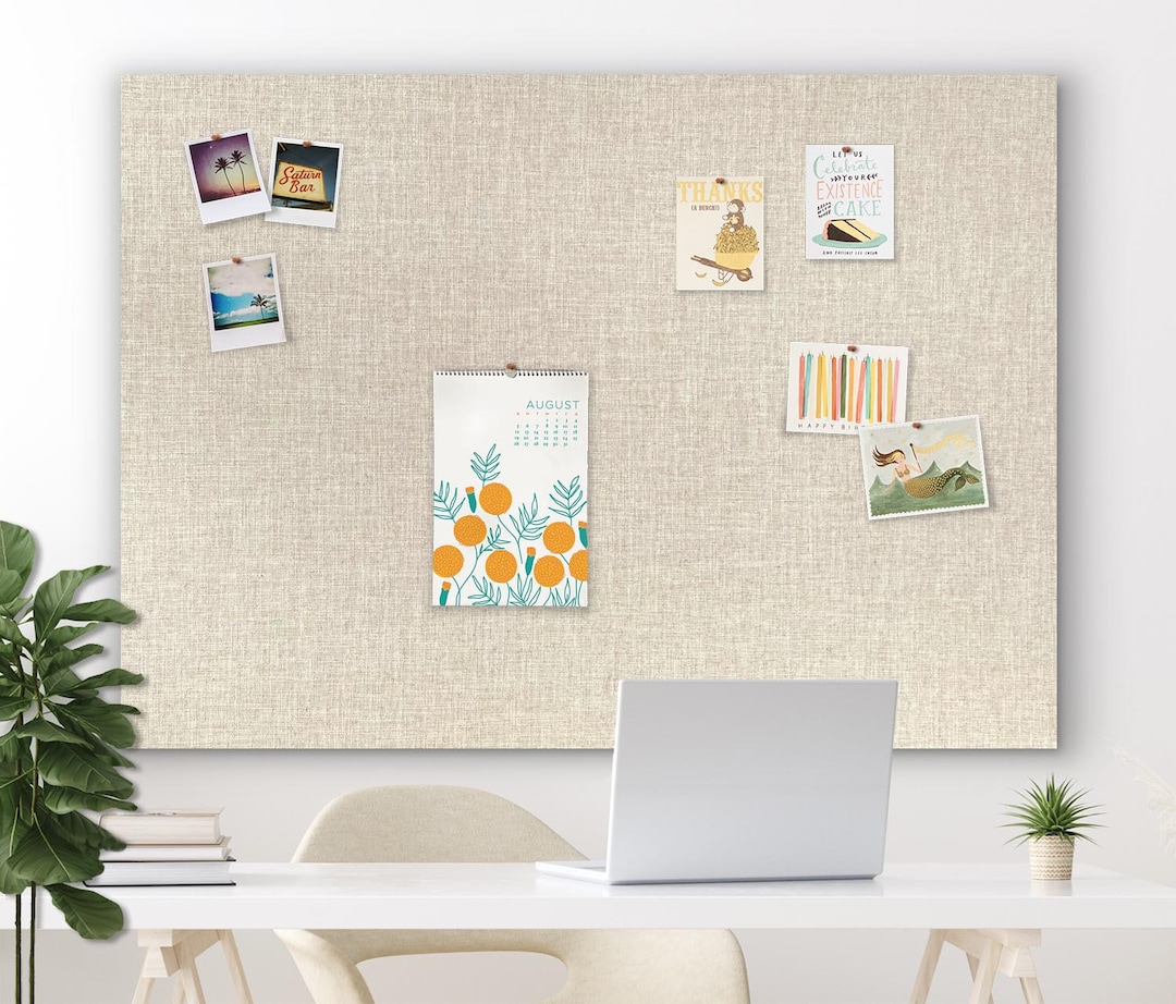 60 X 40 Pin Board Linen Fabric Frameless Pin Board Bulletin Board