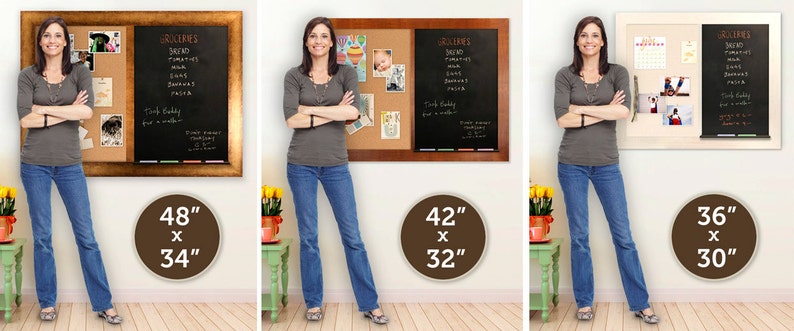 Chalk Combo Board Chalk Bulletin Board Chalkboard Combo | Etsy