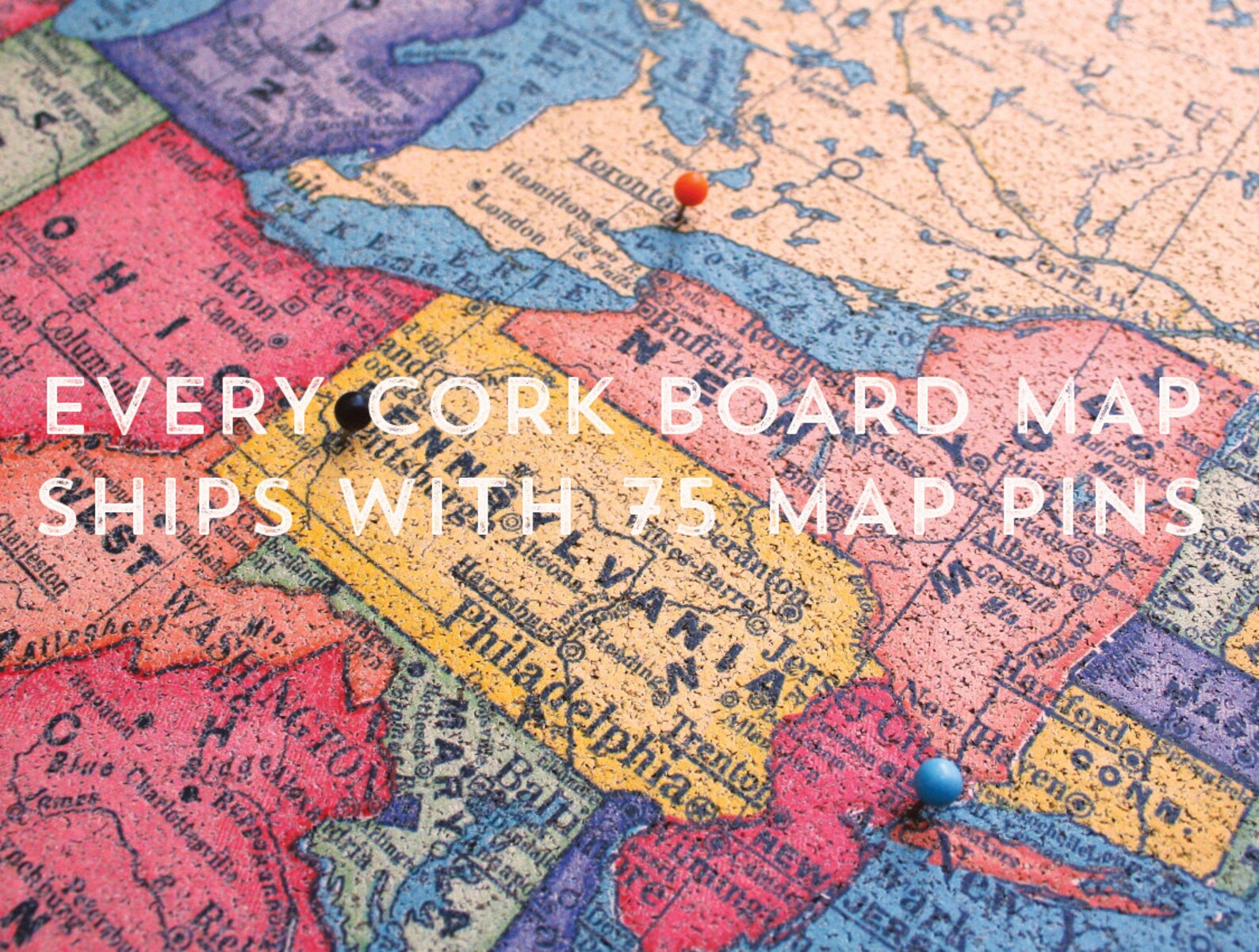 Cork Board Map USA Cork Board Map Framed Cork Board Map - Etsy