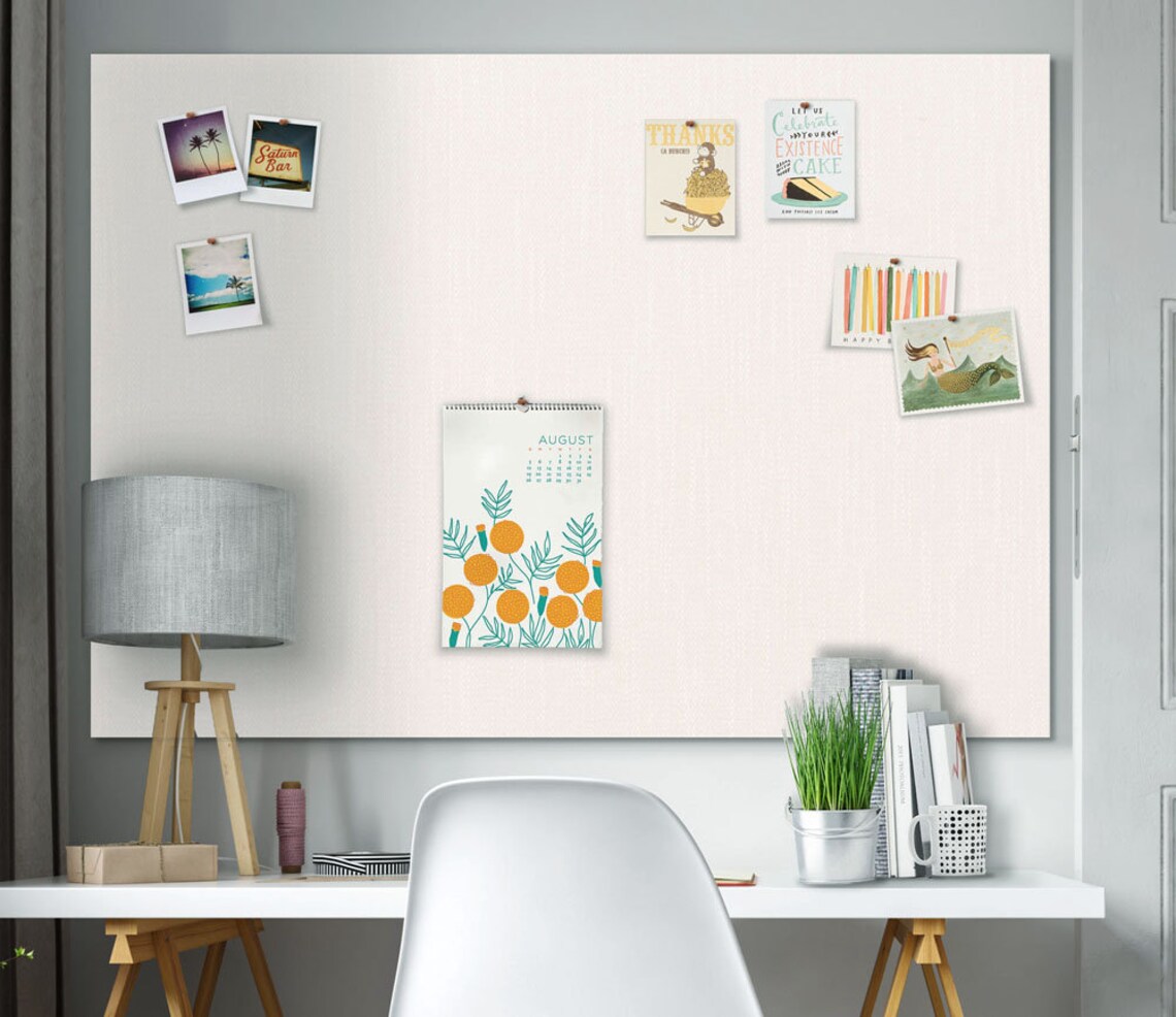 60 X 40 Pin Board IVORY FABRIC Frameless Pin | Etsy