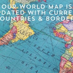 Cork Board World Map | Framed Cork Board Map | World Map | Map on Cork ...