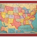 Cork Board Map | USA Cork Board Map | Framed Cork Board Map | USA Map ...