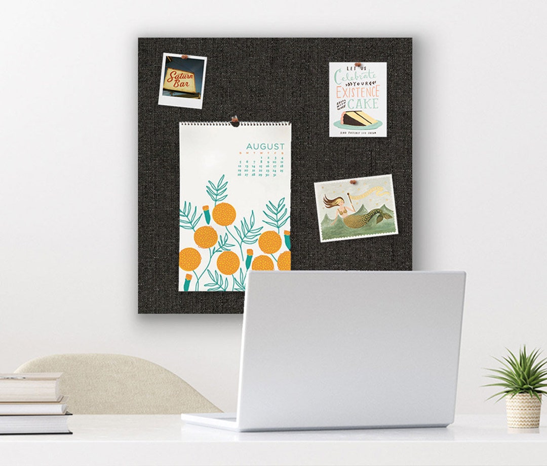 24" X 24" Pin Board BLACK FABRIC | Frameless Pin Board | Bulletin Board ...