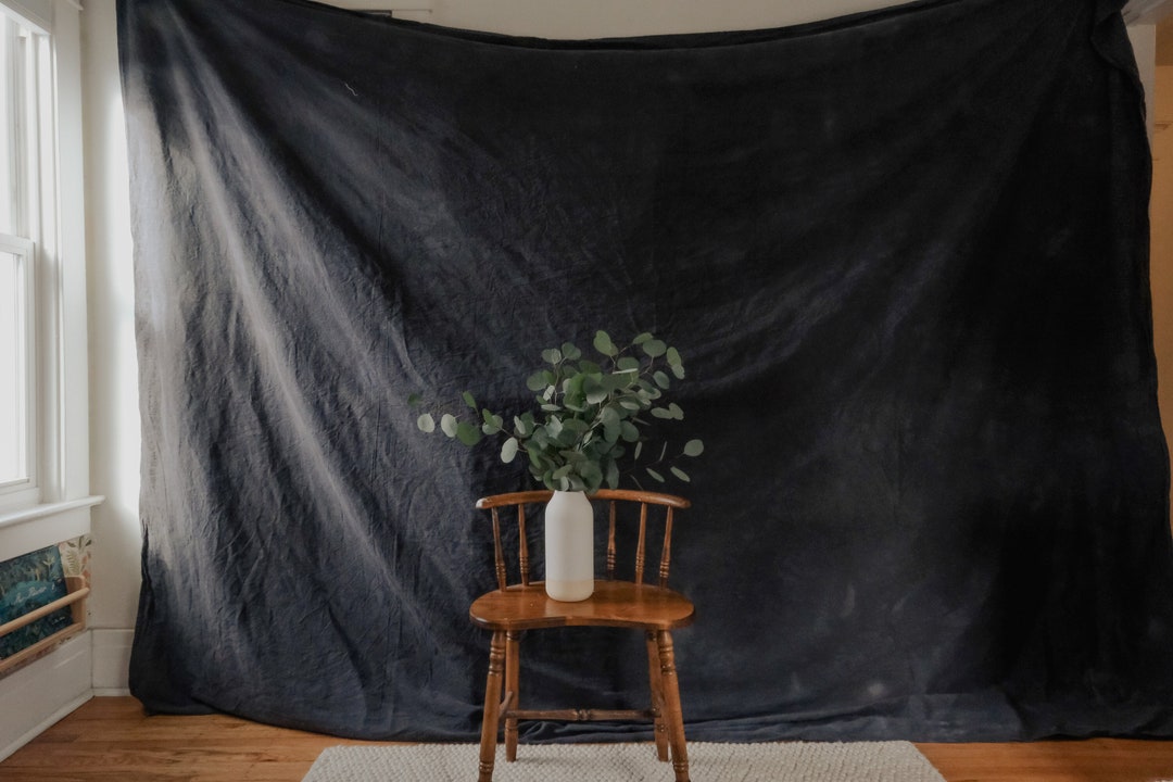 Hand-dyed Cotton Canvas Backdrop / Photo Background in MIDNIGHT - Etsy