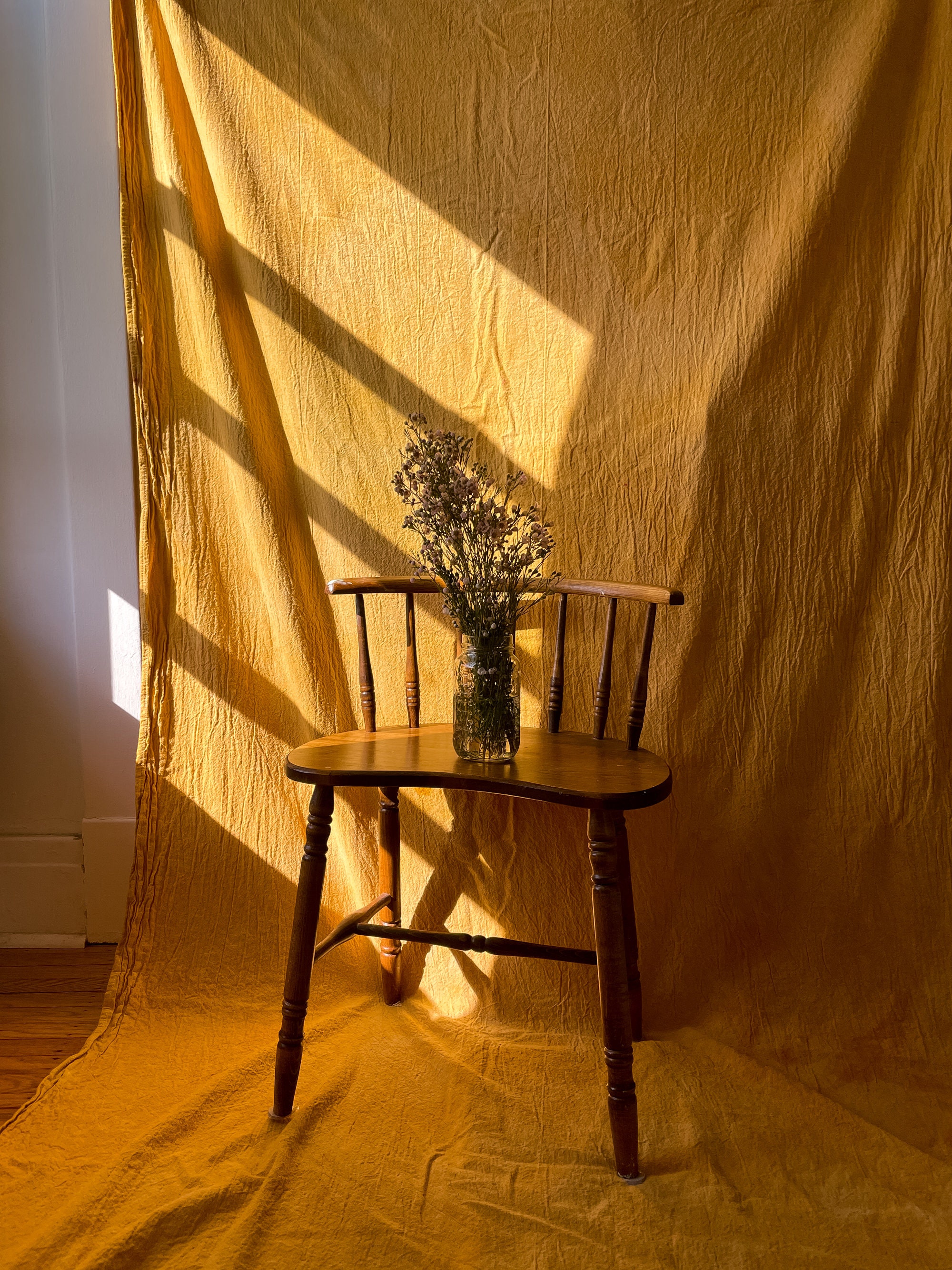 Hand Dyed Golden Photography Backdrop “marigold” | Cotton Canvas Studio ...