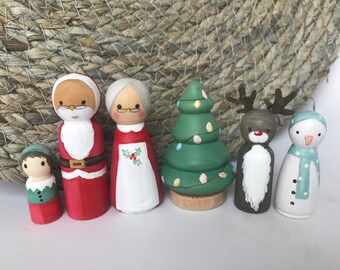 Christmas Peg Doll | Etsy